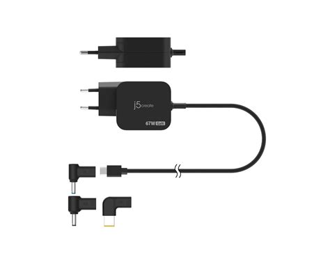 J5create 67w Gan Pd Usb C Minilader Med 4 5 Mm Dc Omformer Maxgaming No