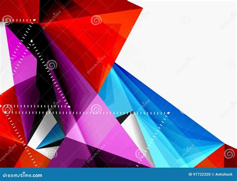Vector Low Poly Style 3d Triangle Line Stock Vector Illustration Of