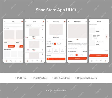 Premium Psd Shoe Store App Ui Kit