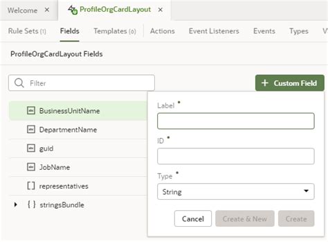 Create Fields For A Layout