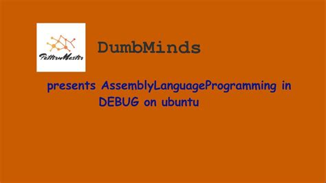 8086 Assembly Language Programing On Debug Emulator In Ubuntu Youtube