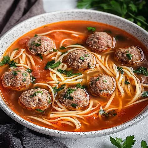 Hearty Meatball Soup Levantine Kofta And Noodle Recipe Wrenlee Recipes