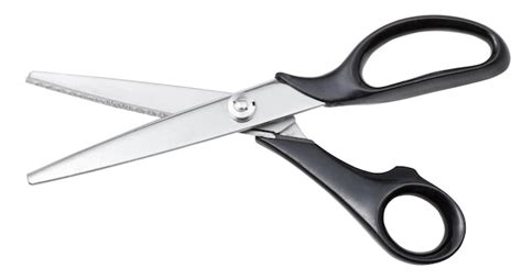 Premium Photo Modern Pinking Scissors With Black Handles