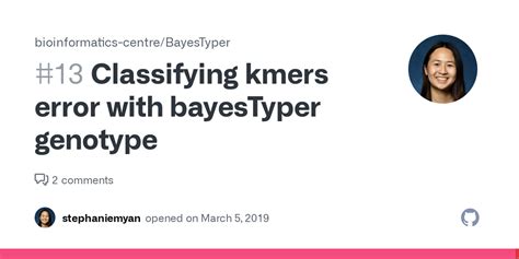 Classifying Kmers Error With Bayestyper Genotype · Issue 13 · Bioinformatics Centrebayestyper
