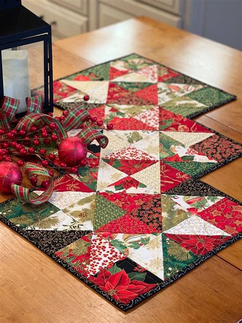Holiday Stars Table Runner Pattern • Maple Cottage Designs Christmas