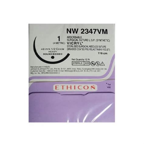 Ethicon Polyglactin Vicryl Plus Vp2437 Surgical Suture Size 3 0 At