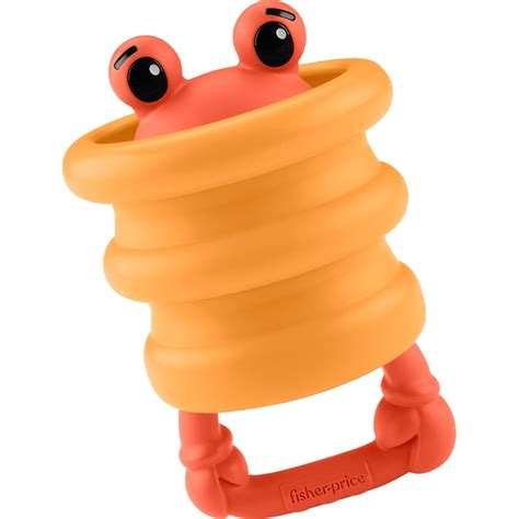 Mattel Fisher Price Squishseas Silicone Crab Rattle And Teether Activity