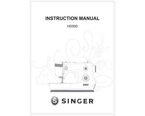 Singer Model Hd500 Heavy Duty Instruction Manual Instant Download Etsy