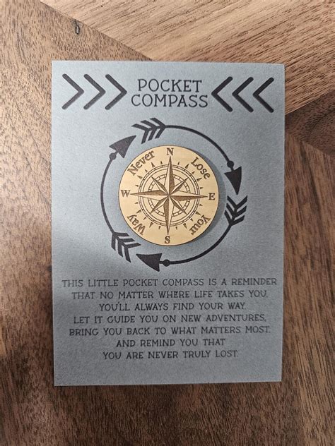 Personalized Pocket Compass Token A Meaningful T For Travelers