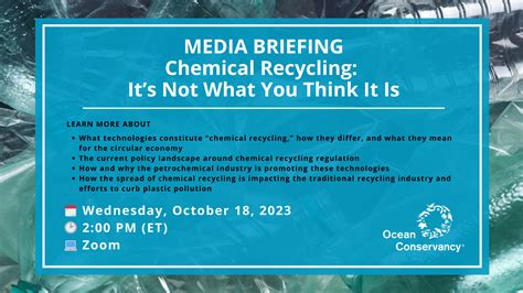 Ocean Conservancy Hosts Media Briefing On Chemical Recycling Amid