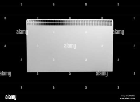Electric Heater Battery Isolated On Black Background Radiator Home