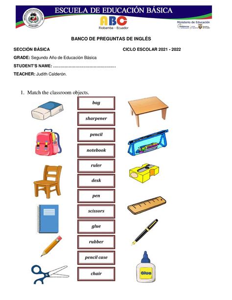 Banco De Preguntas De Inglés Banco De Preguntas De InglÉs SecciÓn