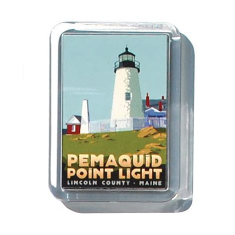 Pemaquid Point Light 2 X 2 34 Acrylic Magnet Maine Alan Claude