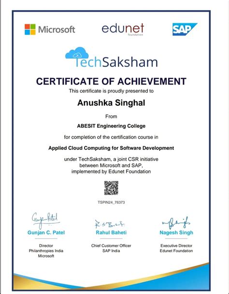 Anushka Singhal On Linkedin Cloudcomputing Softwaredevelopment Techsaksham Microsoft Sap