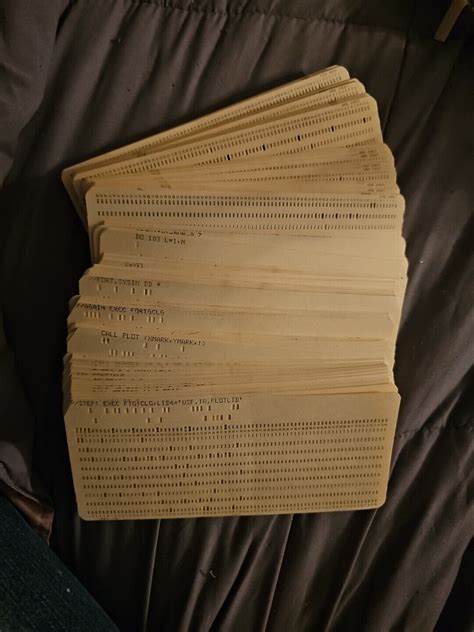 200 Vintage Computer Data Processing Punch Cards For Sale