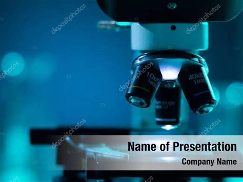 Laboratory Microscope Powerpoint Template Backgrounds