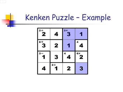 Ppt Solving Kenken Puzzles By Not Playing Powerpoint Presentation