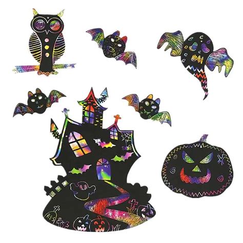 1 세트 스크래치 그림 Diy 긁어 내기 호박 유령 크리 에이 티브 컬러 엽서 스크래치 그림 아이들을위한 Paiting 어린이파티 Diy 장식품 Aliexpress