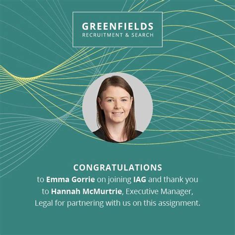 Congratulations To Emma Gorrie On Joining Iag And Thank You To Hannah