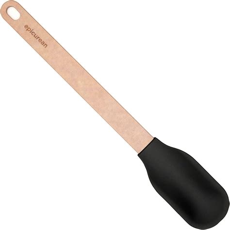 Series Small Spoonula Natural Handle With Black Head