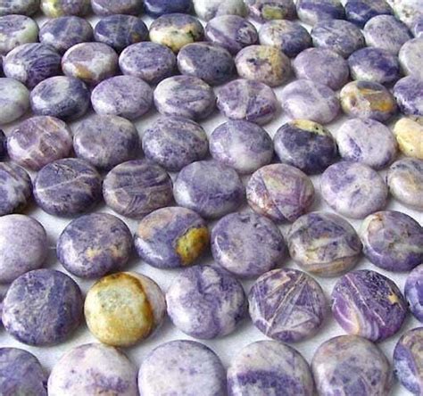 4 Purple Flower Sodalite 20x7mm Coin Beads 008824 Etsy