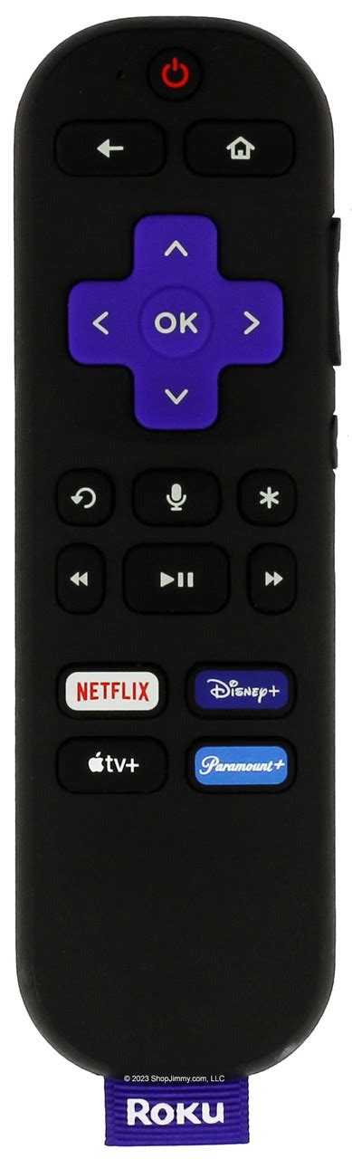 Roku 3226001305 Remote Control Netflix Disney Apple Paramount New