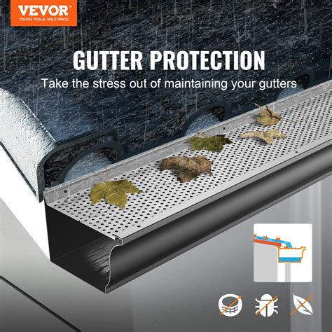 Vevor Gutter Guard 6 In Wide 208 Ft Length Cover Mesh Leaf Debris Protection 840349949628 Ebay