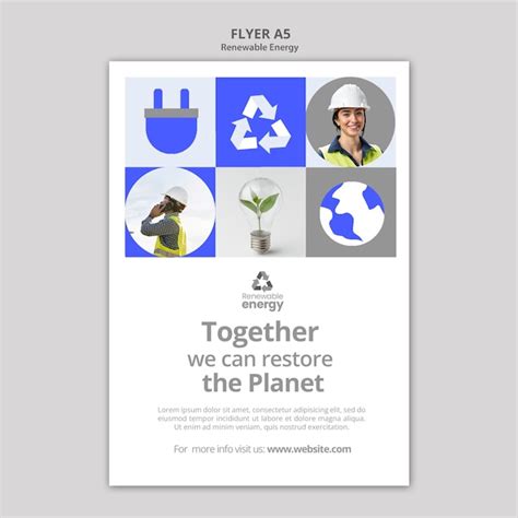 Free Psd Flat Design Renewable Energy Facebook Template