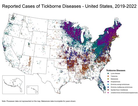 Geographic Distribution Of Tickborne Disease Cases Ticks Cdc