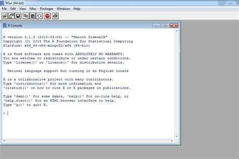 User Interface On Opening R Download Scientific Diagram
