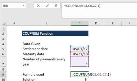 Coupnum Function Formula Examples How To Use Coupnum Function Formula Examples How To Use