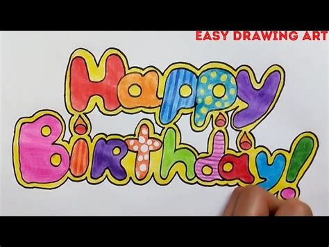 Draw Bubble Letters Happy Birthday
