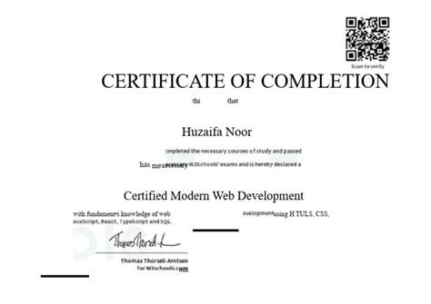 Certificate Of Completion Web Development Pdf
