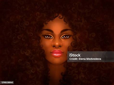Wanita Kulit Hitam Cantik Potret Seorang Gadis Cantik Tampak Lurus