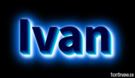 Ivan Текстовый эффект и дизайн логотипа Имя