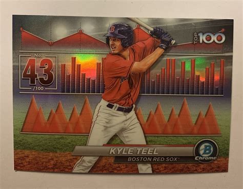 Kyle Teel 2024 Bowman Chrome Top 100 Prospects Btp 43 Boston Red Sox