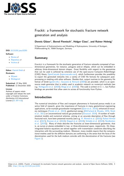 Pdf Frackit A Framework For Stochastic Fracture Network Generation