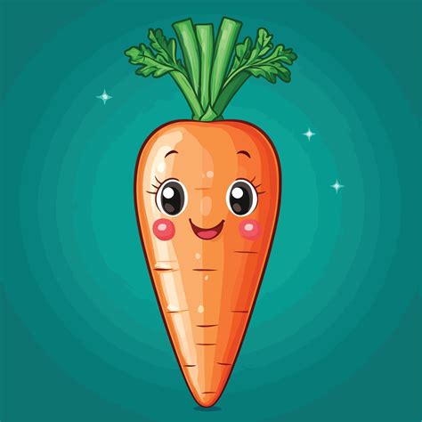 A Cute Of Carrot Vegetable Cartoon Illustration 54333845 Vector Art At