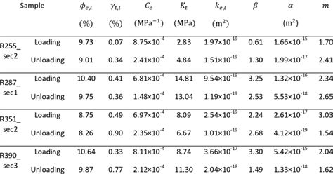 fitted parameter values from the experimental data of dong et al