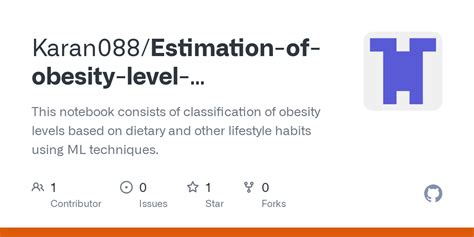 Github Karan088 Estimation Of Obesity Level Classification This Notebook Consists Of