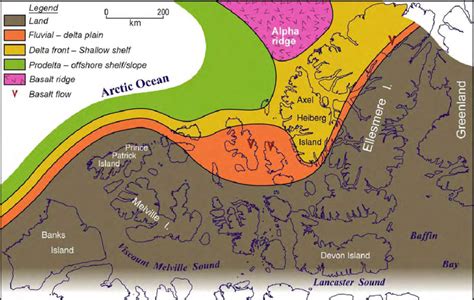 Late Albian Paleogeography With A Sandy Deltaic Plain Occupying The
