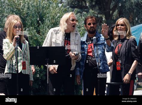 Beverly Hills Ca 7th July 2023 Joe Walsh Marjorie Bach Ringo Starr And Barbara Bach At