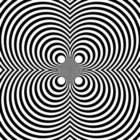 Mirrored Symmetrical Pattern With Concentric Circles Abstract M Stock Vector Illustration Of