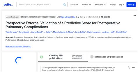 Prospective External Validation Of A Predictive Score For Postoperative Pulmonary Complications