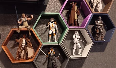 Hexagon Shelf Wall Action Figure Addition Remixed By Bwilfong15
