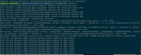 Segmentation Fault When Run On Mac Running Ubuntu GNU Linux Audacity Forum