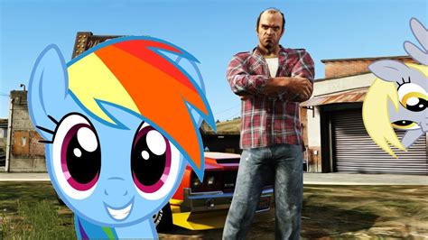 Rainbow Dash Plays Gta V Gameplay Latino Youtube