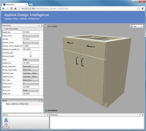 Online Configurator Using Out Of The Box Autodesk Inventor