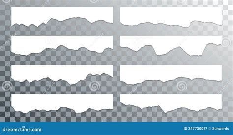 Torn Edges Of Paper Craft Design Elements Vector Collection Ripped