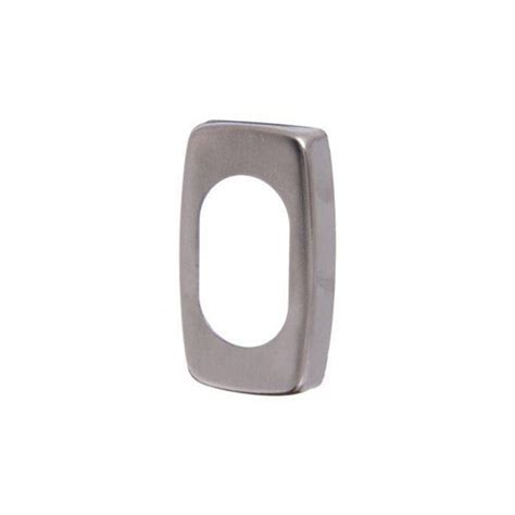 Lockwood 1336 Oval Cylinder Escutcheon Rectangular Satin Chrome